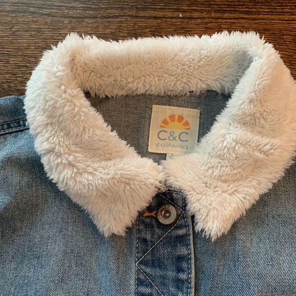 C&C California | Jackets & Coats | Cc California Denim Jacket With Faux ...